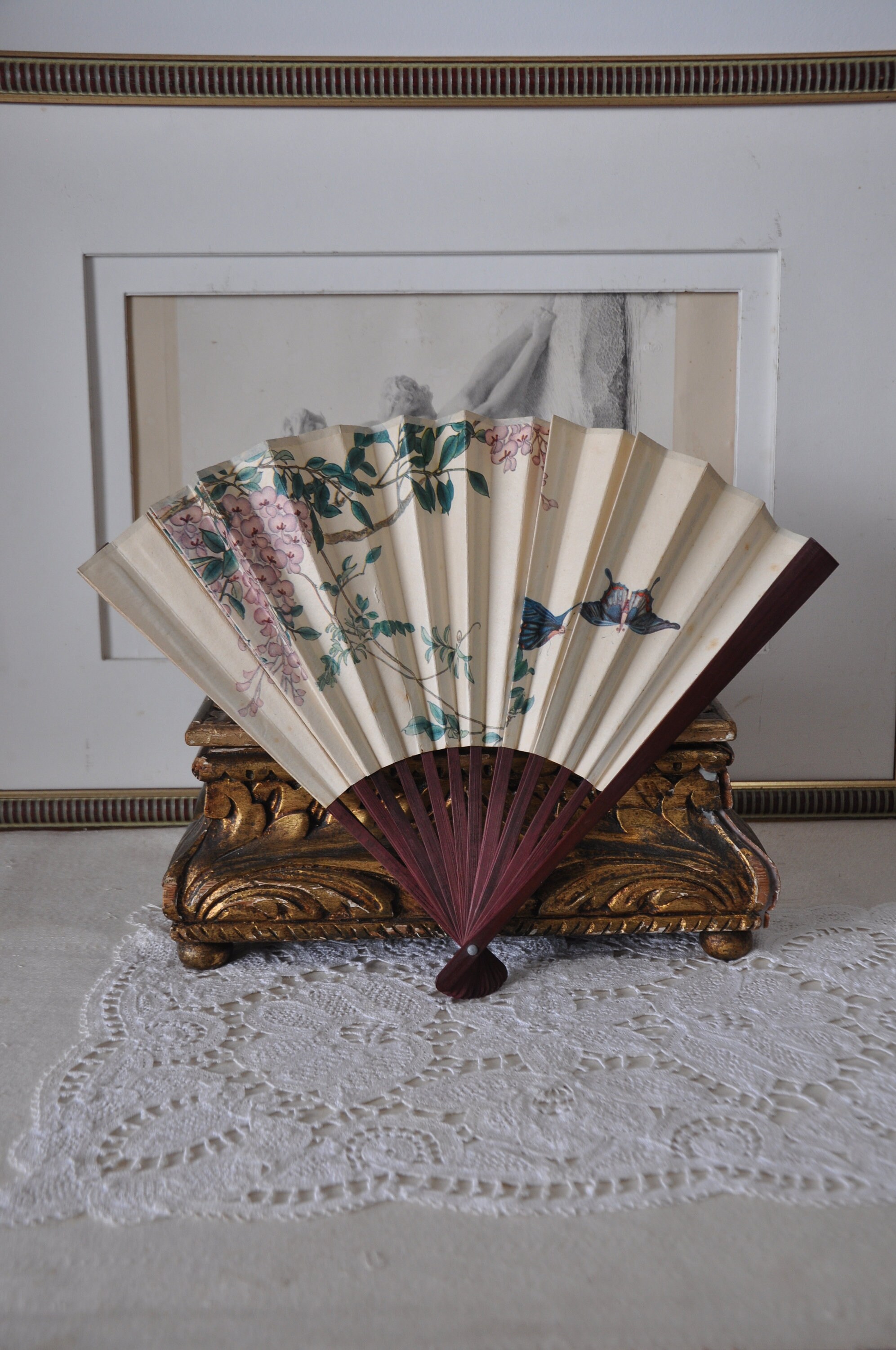 Vintage Japanese Hand Fan Asian Light Blue Ladies Hand Fan - Etsy