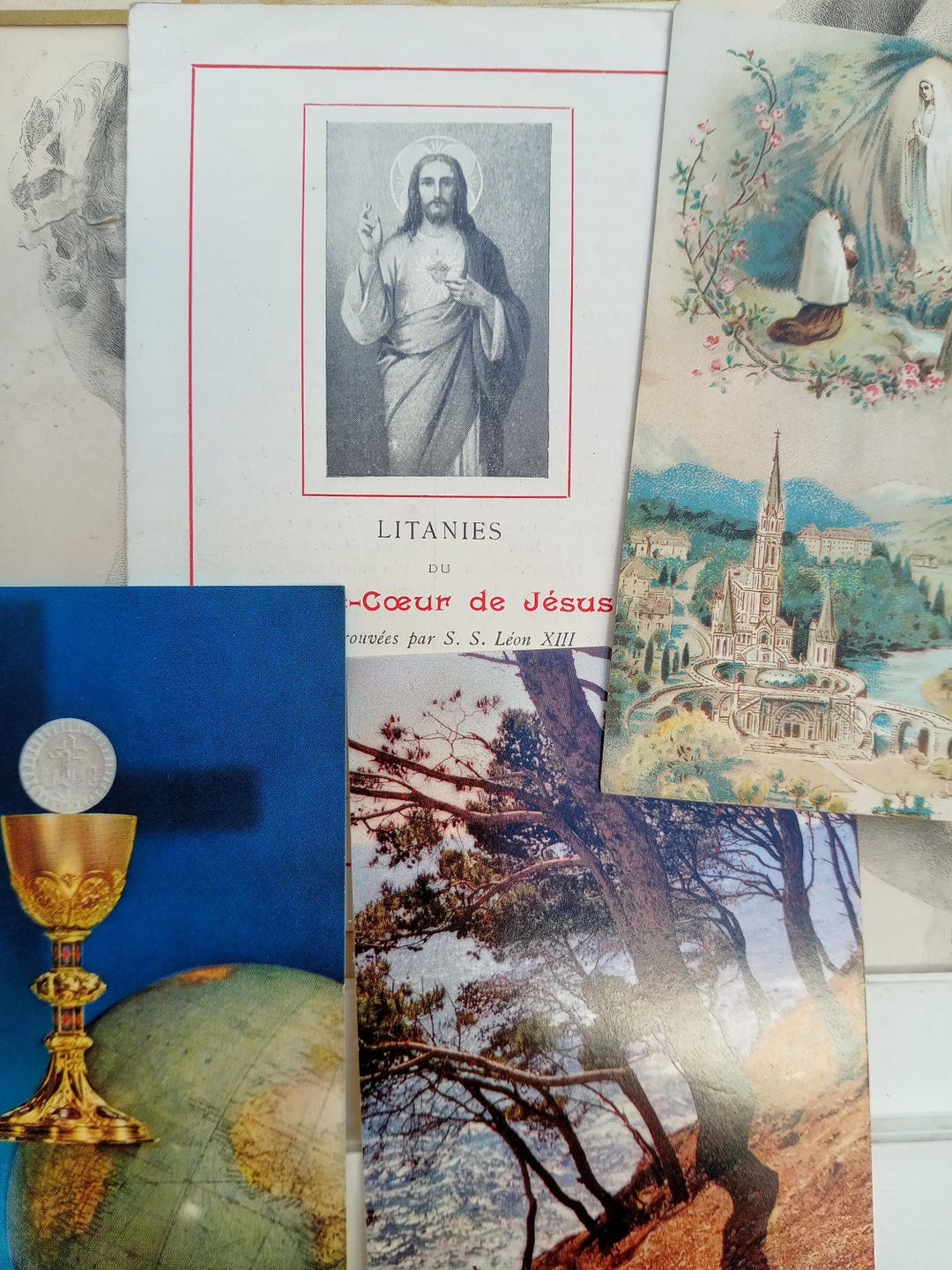 Vintage French Prayer Cards - Catholic Devotional Collection 1940s-60s ...