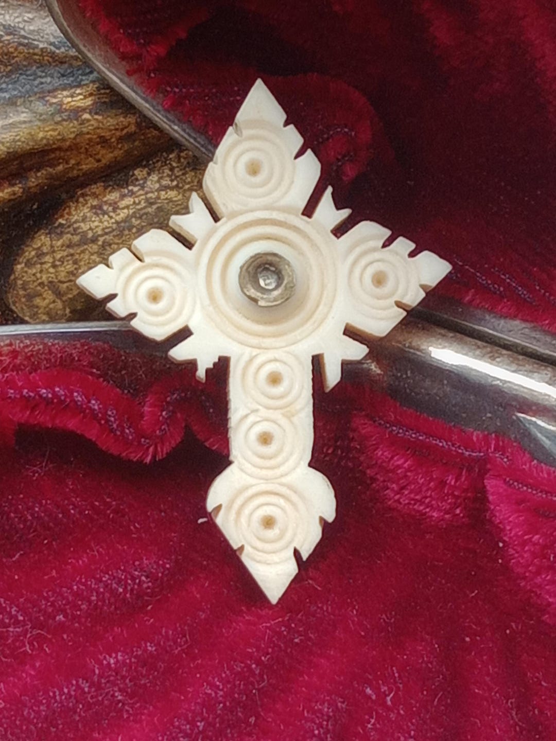 Antique Victorian French Cross, Bone Jewelry, Necklace Pendant, Cross ...