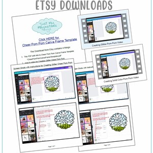 EDITABLE Cheer Pom Pom | CANVA FRAME| Make Your Own Custom Pom Pom ...