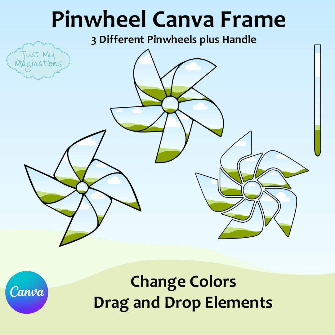 Pinwheel Canva Frame | Pinwheels | Canva Frame | State Pinwheel ...