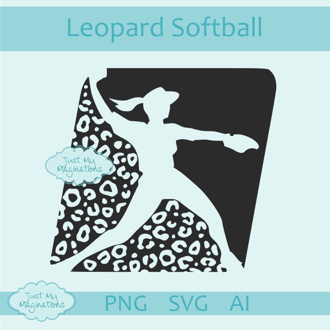 Leopard Cheetah Softball Png | Digital Design (ai, Svg, Png) - Etsy