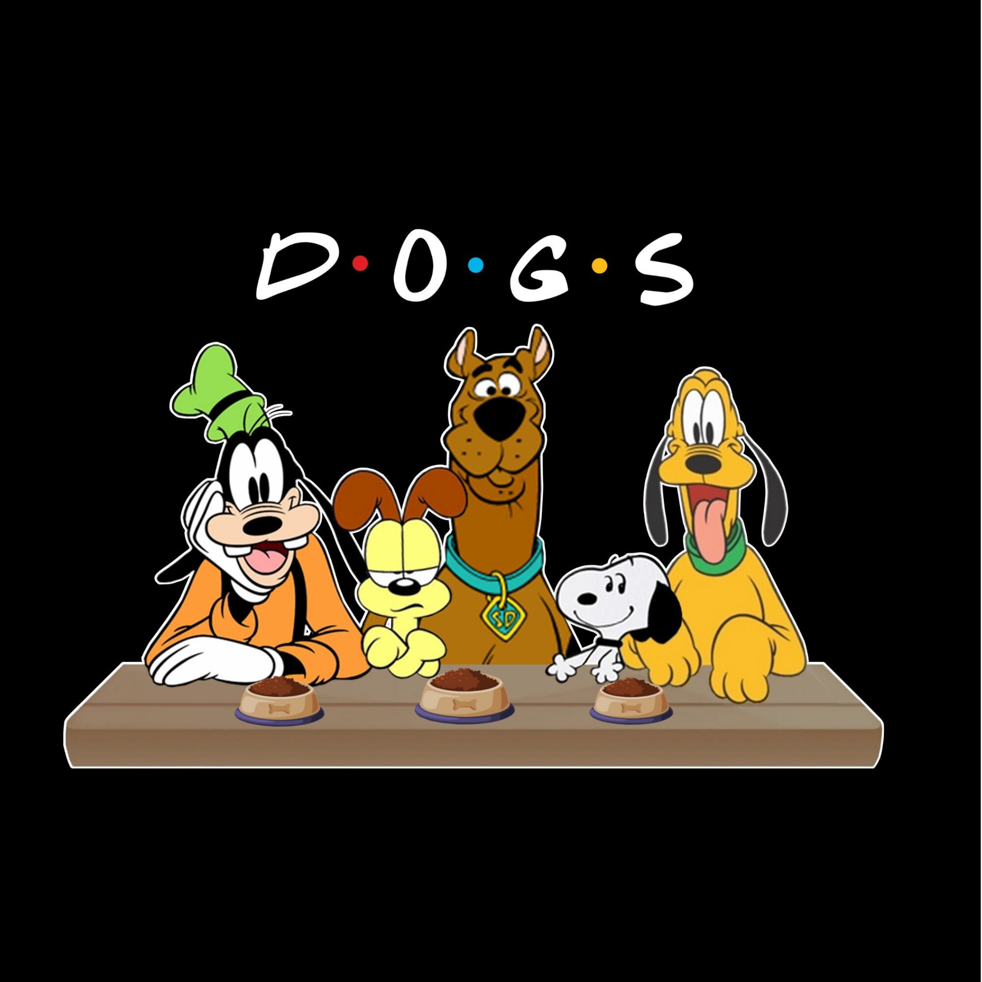 Cartoon Dogs PNG Goofy Odie Scooby Doo Snoopy Pluto 300 Dpi Png SVG AI ...