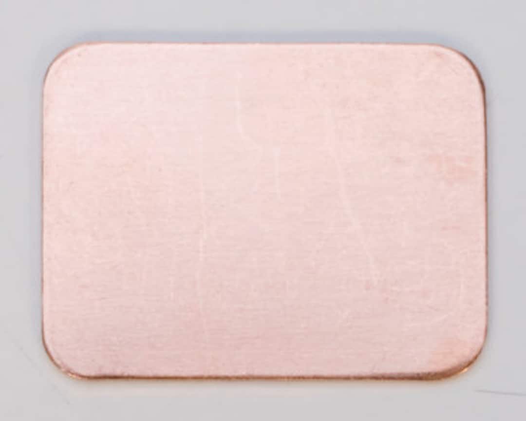 Copper Rectangle, 24 Gauge, 3/4 by 1 Inch, Pack of 6 | MET-510.20 - Etsy