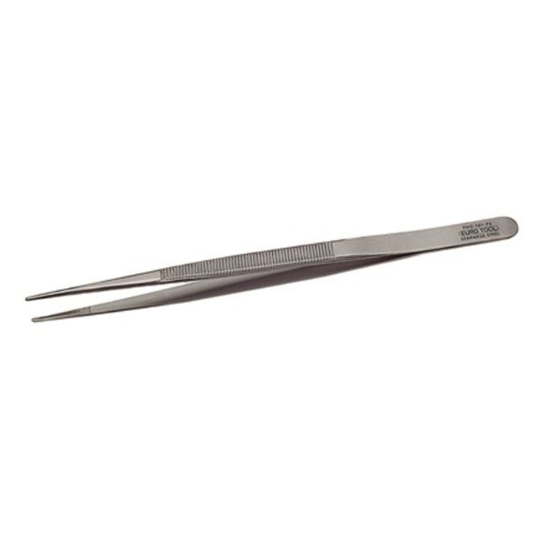 Medium Points Grooved Tweezer, Stainless Steel Matte, 6-1/2 Inches ...
