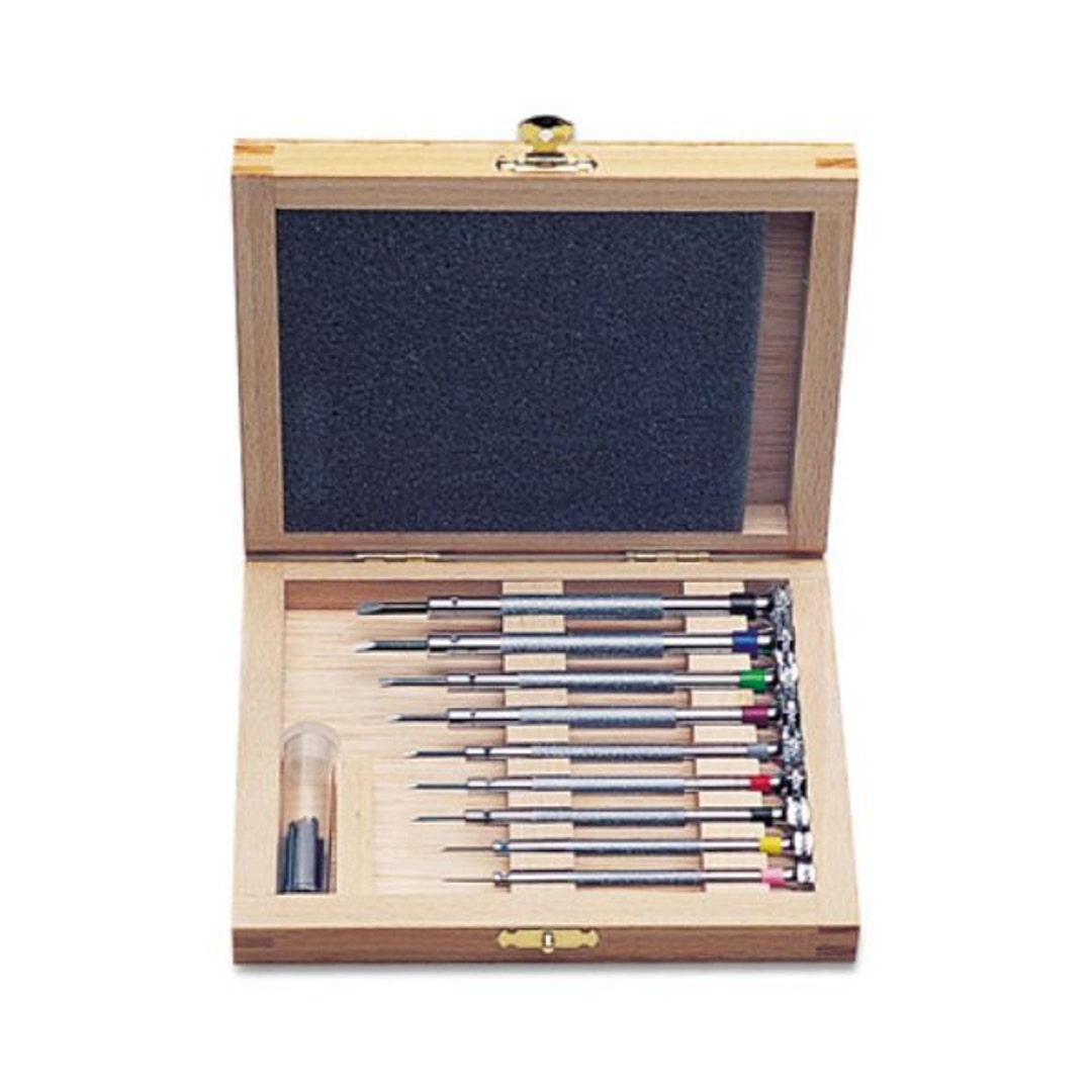Set-screw Screwdriver Set in Wooden Box, 9 Piece | SCR-989.00 - Etsy