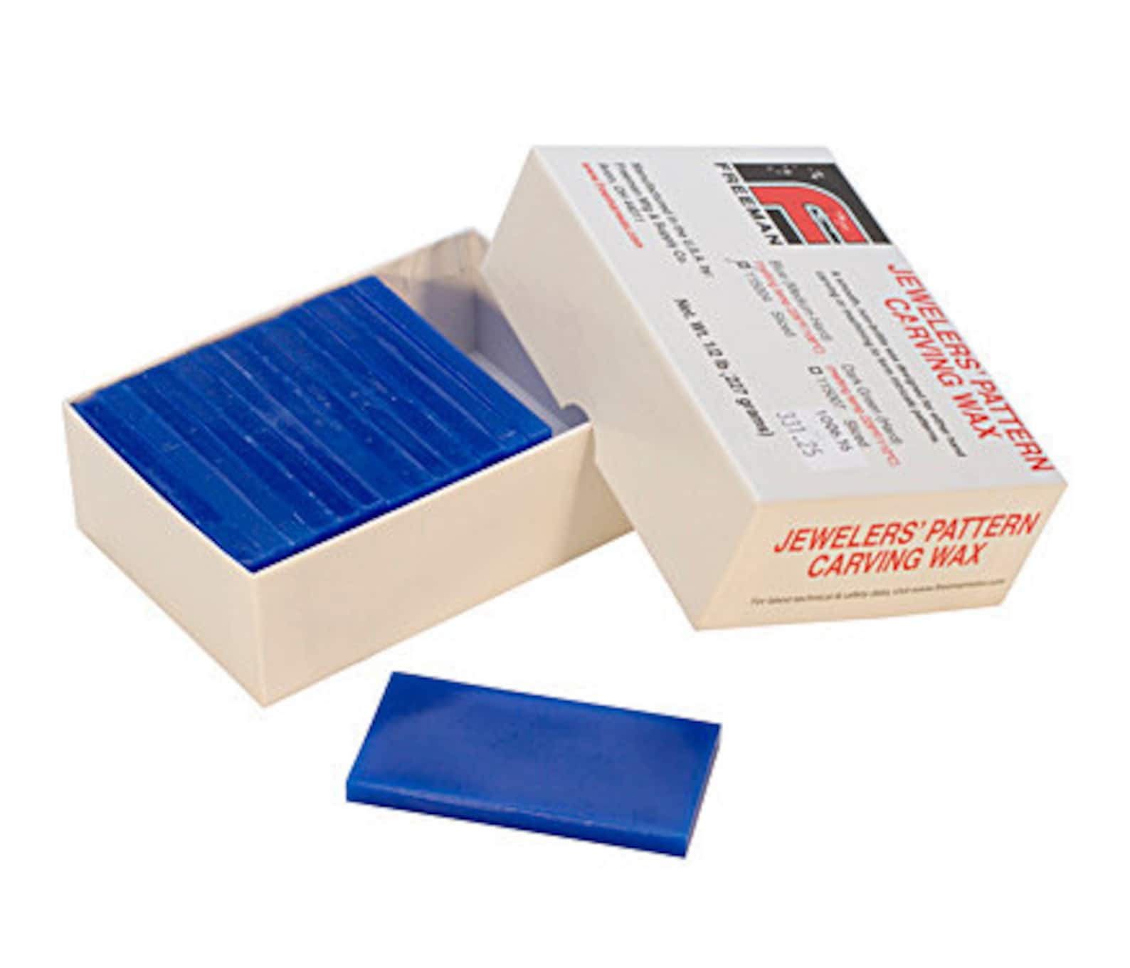 Freeman Carving Wax Block, Blue, Medium Hard, 1/2 Pound, Sliced WAX-331 ...