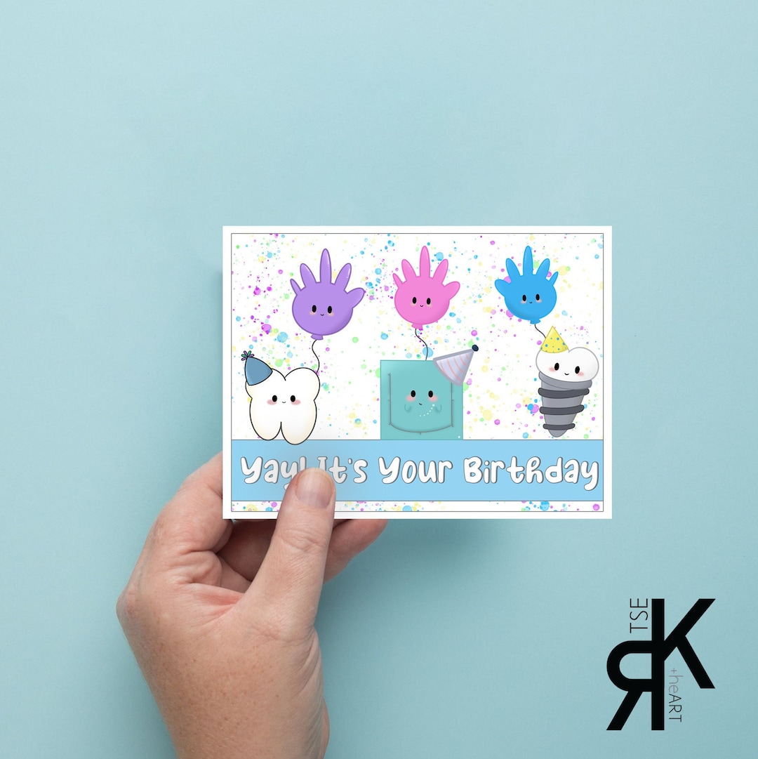 Funny Dental Birthday Card Birthday Card Cute Greeting Card - Etsy