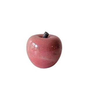 Vintage Red Marble Apple With Marble Stem / Apple Paperweight / Teacher ...