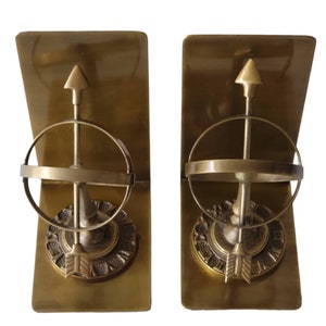Vintage Brass Armillary Sphere Sundial Bookends: Nautical Decor - Etsy