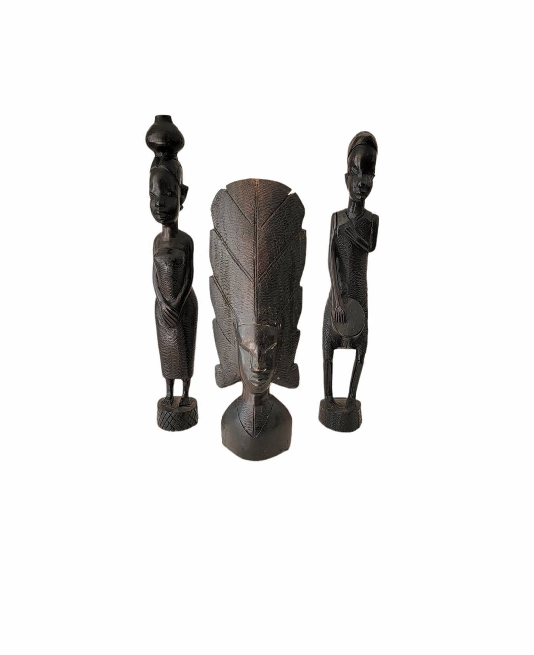 Vintage African Folk Art Sculpture Hand Carved in Tanzania ...