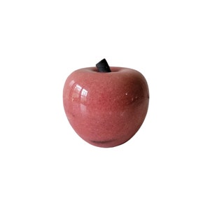 Vintage Red Marble Apple With Marble Stem / Apple Paperweight / Teacher ...