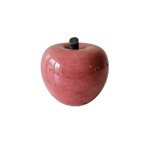 Vintage Red Marble Apple With Marble Stem / Apple Paperweight / Teacher ...