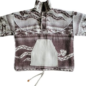 Vintage Otavalo, Ecuador Wool Blanket Coat Pullover / Bohemian Jacket ...