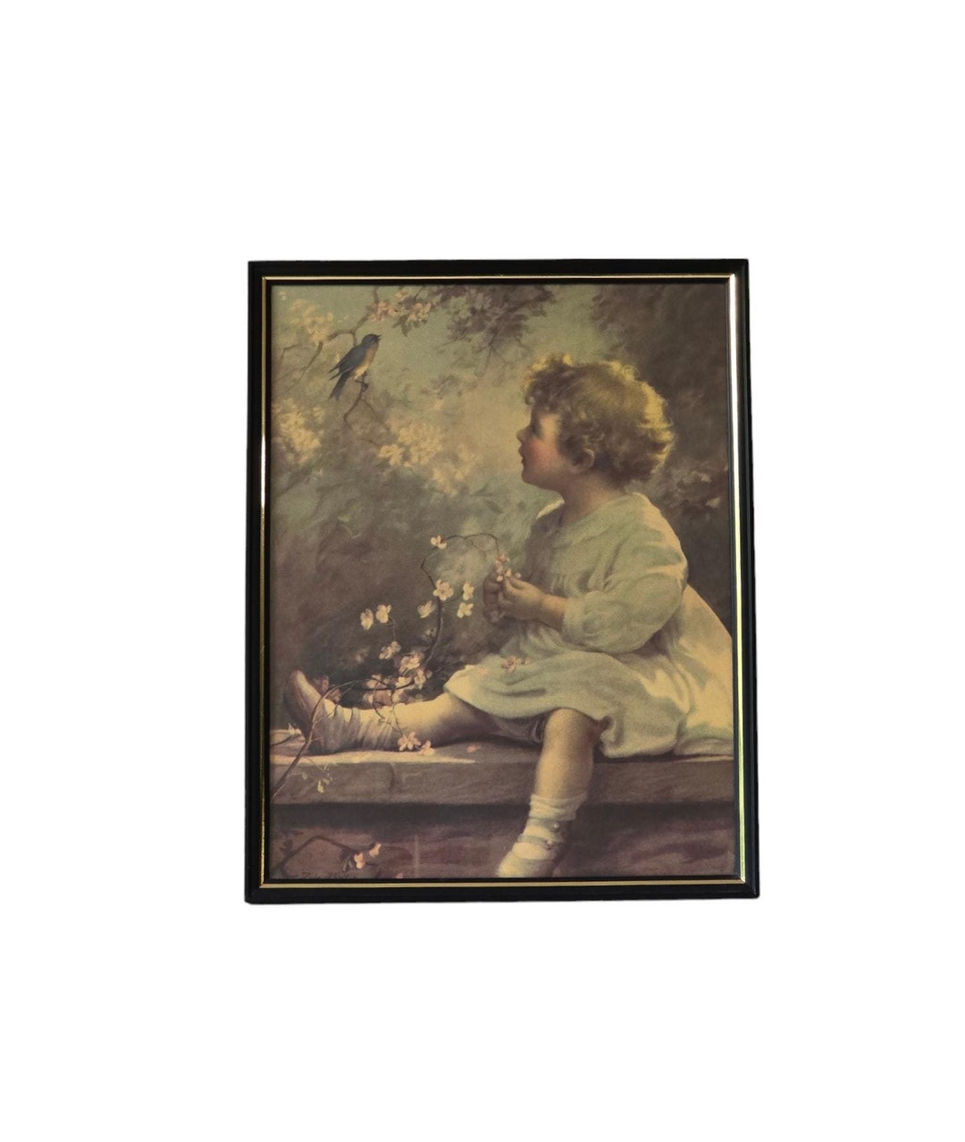 Vintage Framed Zula Kenyon "song of the Bluebird" Art Print - Etsy