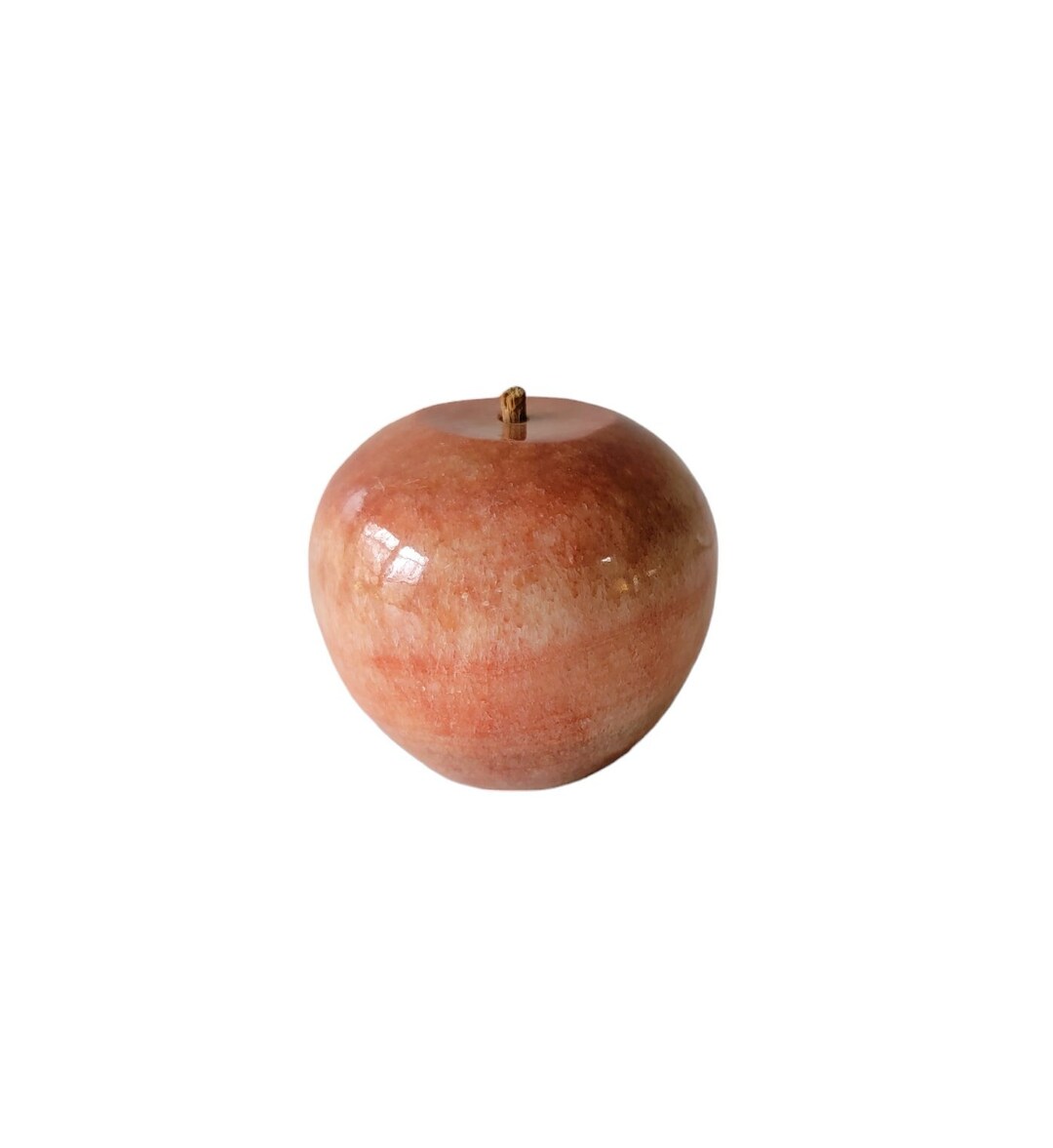 Vintage Red Marble Apple With Wood Stem / Apple Paperweight / Teacher ...