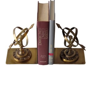 Vintage Brass Armillary Sphere Sundial Bookends: Nautical Decor - Etsy