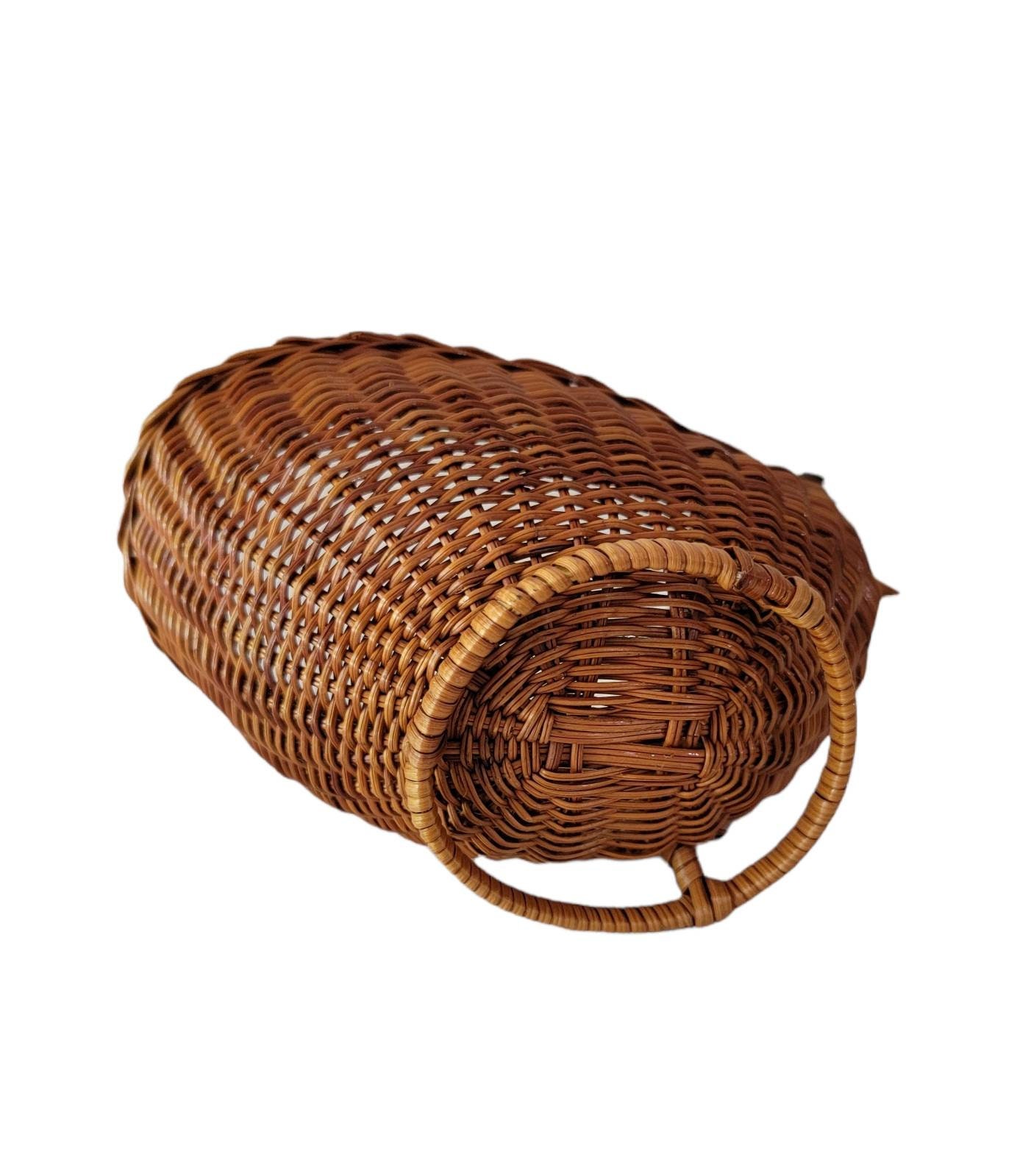 Vintage Wicker Bird Shaped Basket With Wooden Beak / Farmhouse - Etsy