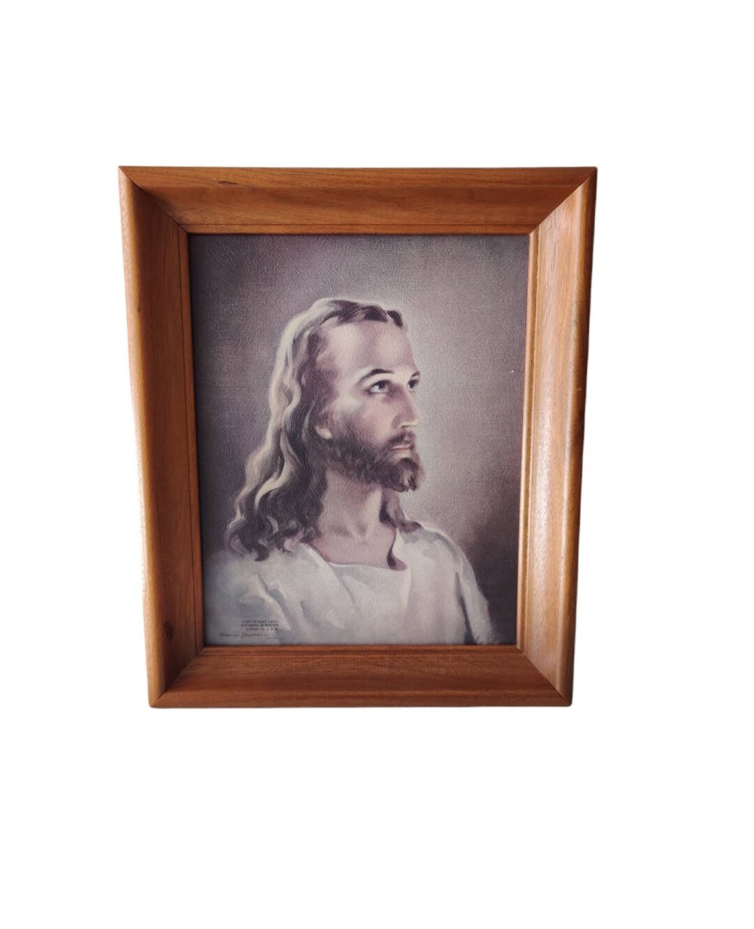 Warner Sallman Head of Christ Lithograph in Wood Frame (12x10) - Etsy