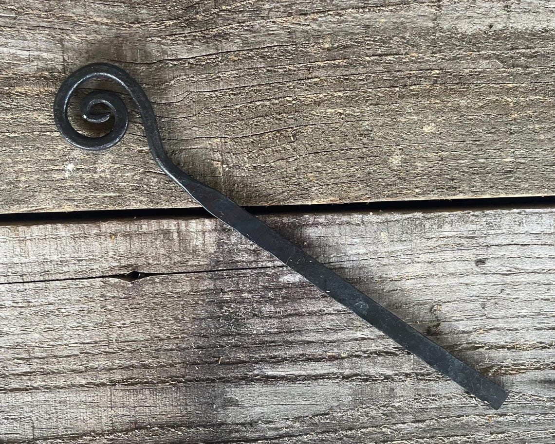 Hand-forged Steel Bookmark - Spiral - Etsy