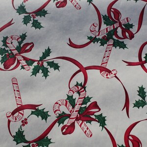 Candy Cane Christmas Wrapping Paper by the Yard From Vintage Store Roll ...