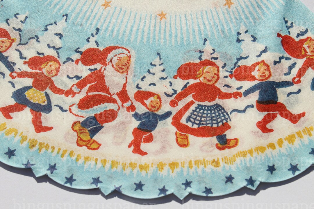 Swedish Santa Claus Family Christmas Paper Napkin, Jul Tomte, Dancing ...