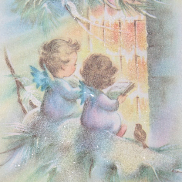Angel Glitter Card - Etsy