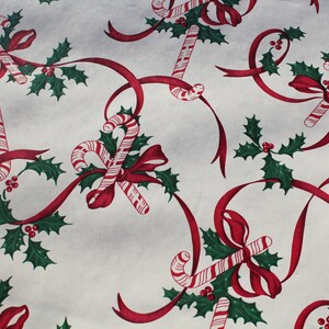 Candy Cane Christmas Wrapping Paper by the Yard From Vintage Store Roll ...