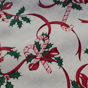 Candy Cane Christmas Wrapping Paper by the Yard From Vintage Store Roll ...