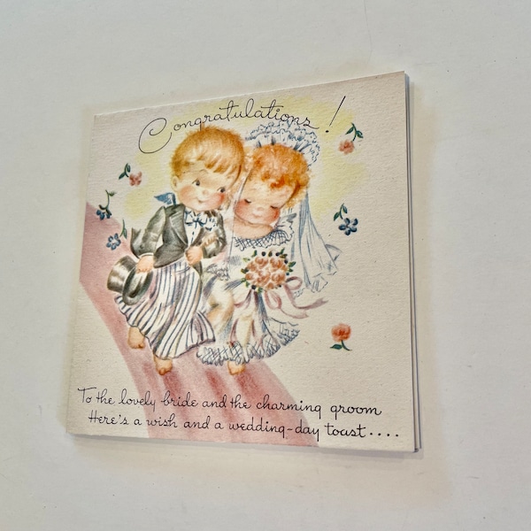 Retro Wedding Card - Etsy