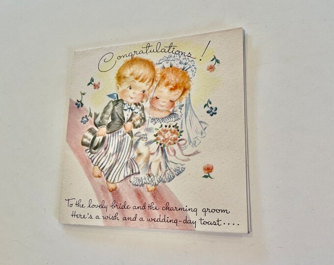 Vintage Retro Wedding Card With 3D Pop up Inside - Etsy