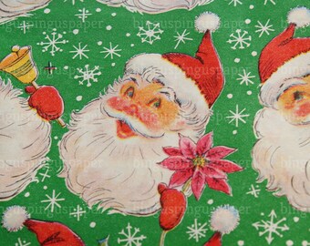 Santa Face Wrapping Paper - Etsy
