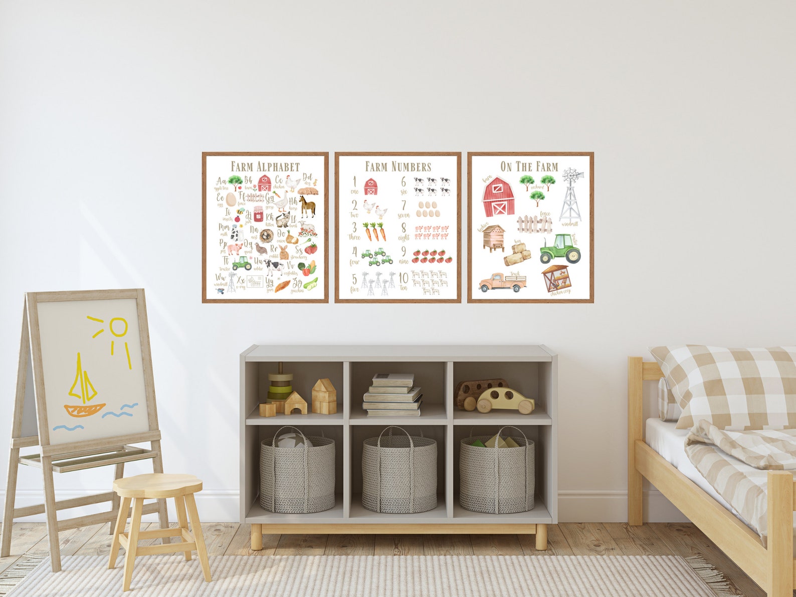 PRINTABLE Farm Alphabet Number Prints | Farm Nursery Wall Art | Farm ...