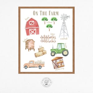 PRINTABLE Farm Alphabet Number Prints | Farm Nursery Wall Art | Farm ...