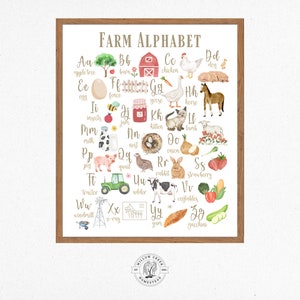 PRINTABLE Farm Alphabet Number Prints | Farm Nursery Wall Art | Farm ...