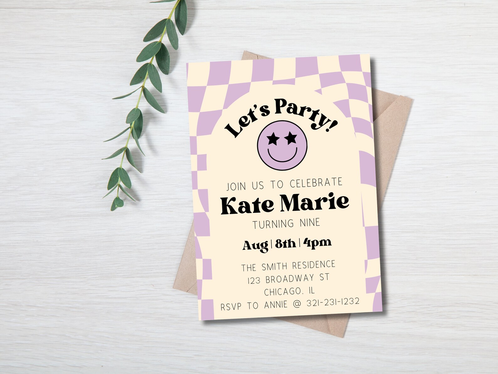 EDITABLE Smiley Face Invite Smiley Face Birthday Emoji Smiley Face ...