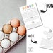 EDITABLE Farm Fresh Egg Card Egg Handling Instruction Farm Stand ...