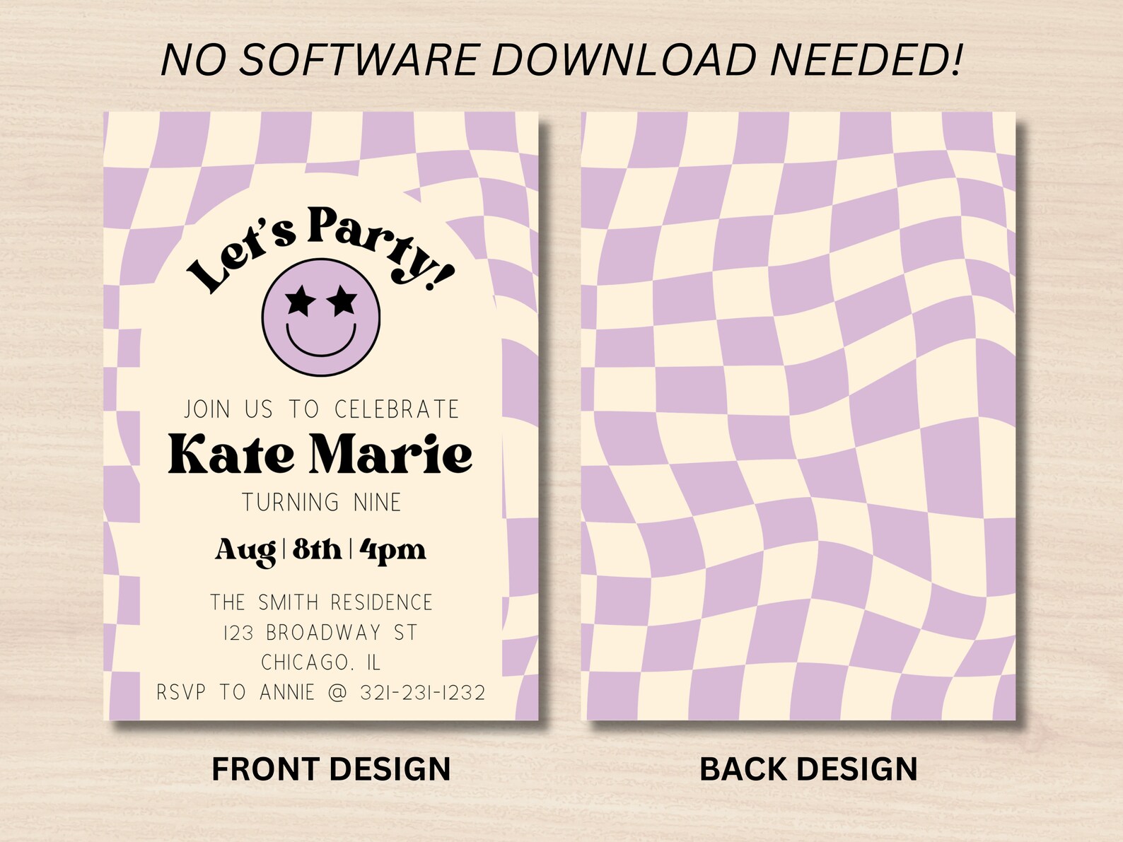 EDITABLE Smiley Face Invite Smiley Face Birthday Emoji Smiley Face ...