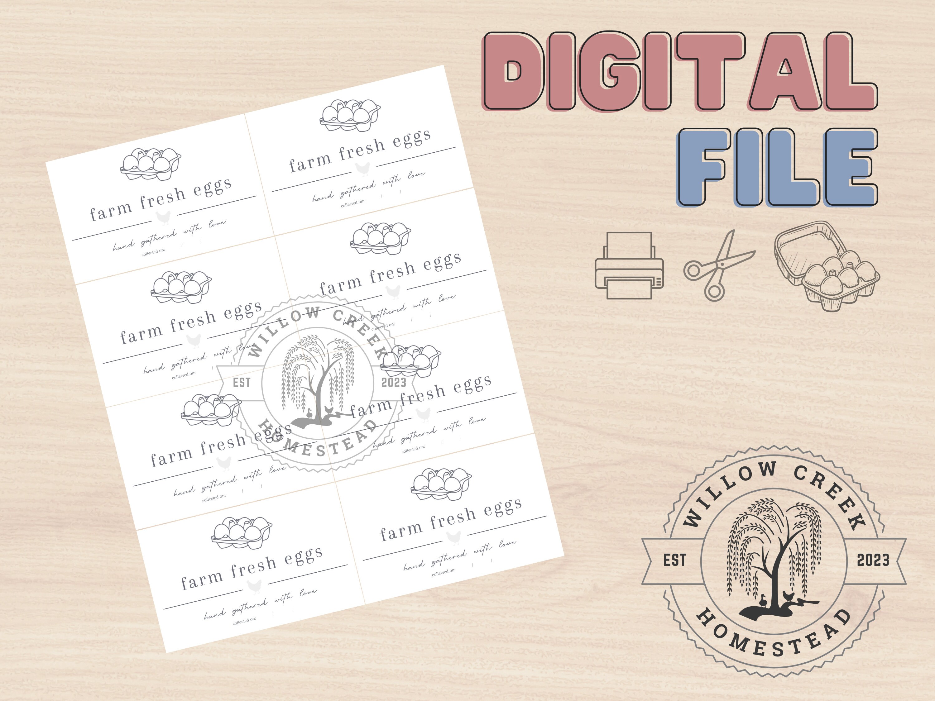 Farm Farm Egg Sticker | Printable - Etsy