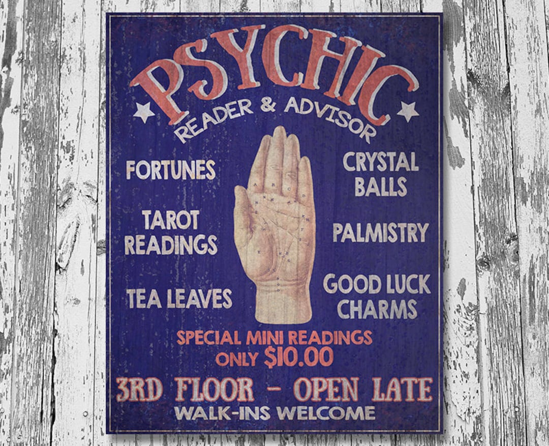 Printable Halloween Psychic Decor, Vintage Fortune Teller Decoration ...