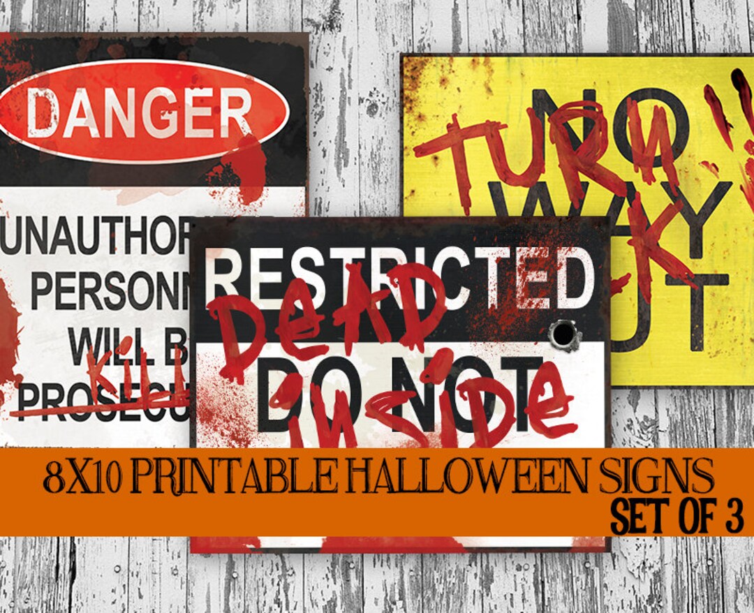 Printable Haunted House Decoration, Halloween Decor, Scary Decor ...