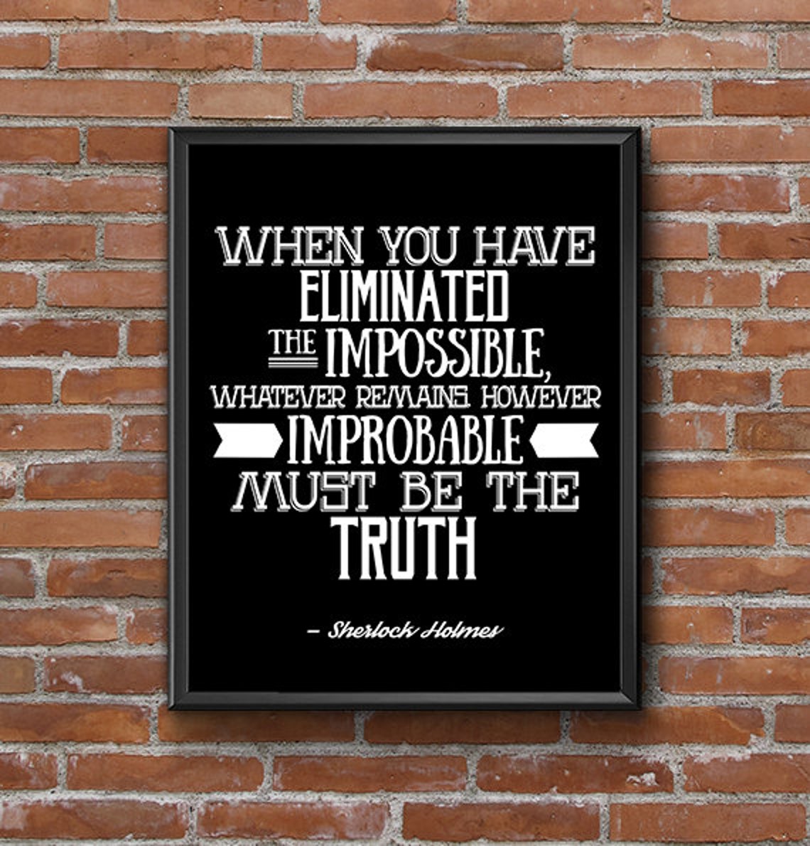 Sherlock Holmes Poster Quote Art Black and White Apartment - Etsy