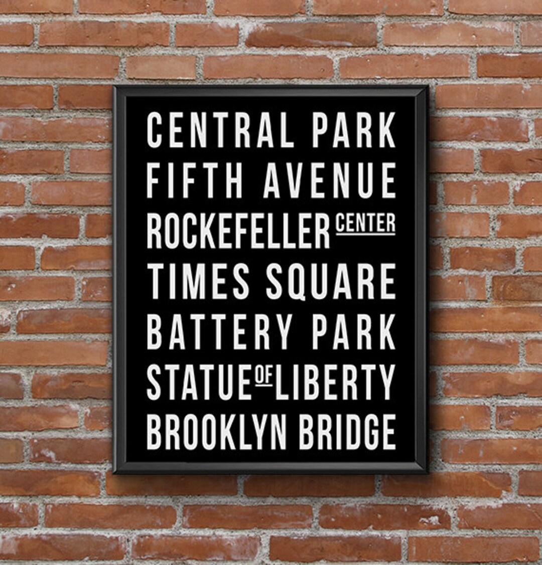 New York City Bus Roll Printable Wall Art, Black & White Subway Art ...
