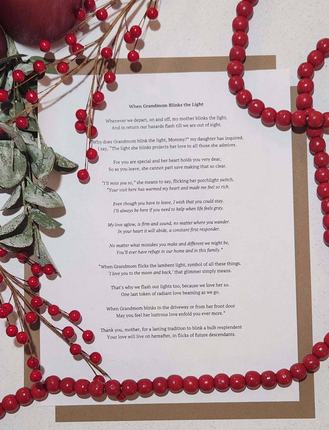 Poetry Portrait- Made to Order Custom Poem About Someone You Love - Etsy