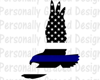 Eagle Blue Line Flag - Etsy