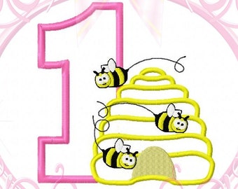 Bee Hive Machine Embroidery Design Instant Download - Etsy