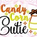 Halloween Candy Corn Cutie With Bow Machine Applique Embroidery Design ...