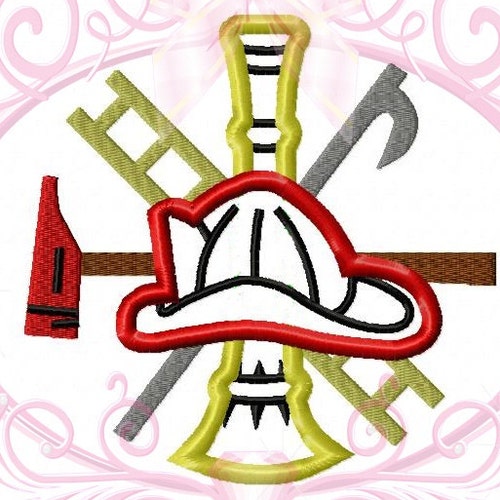 Fire Department Logo Large Machine Embroidery Design - Etsy