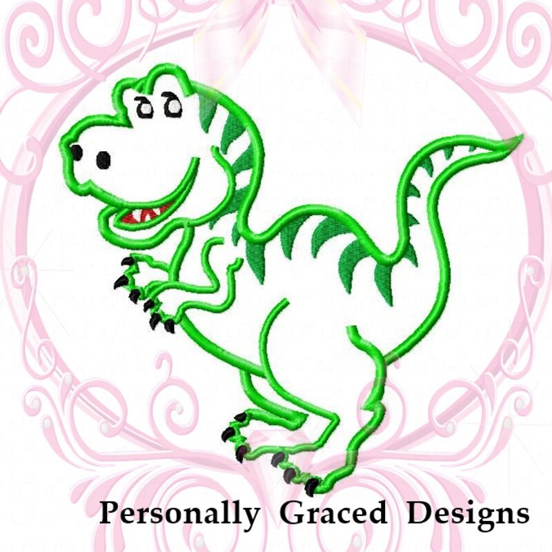 Dinosaur Embroidery Design - Etsy