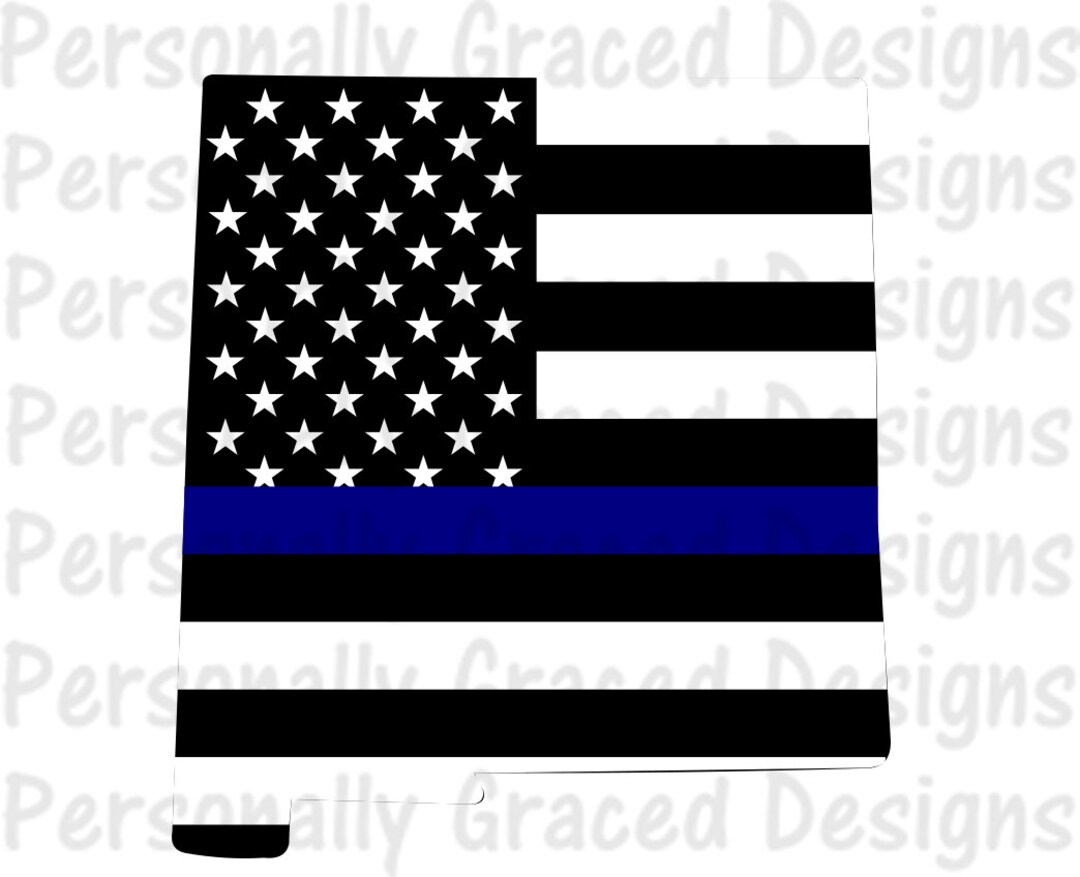 SVG, DXF, EPS Cut File New Mexico State Flag Thin Blue Line Svg, New ...